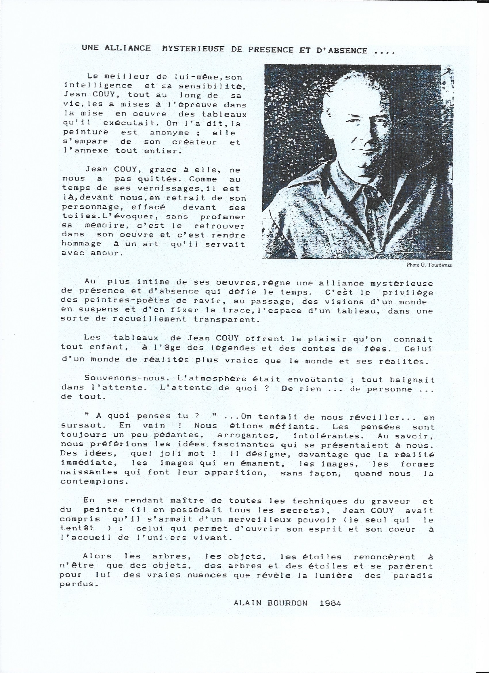 Jean Couy vu par… | Jean Couy